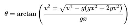 Calculating The Angle Needed To Hit A Point On A Parabolic Trajectory