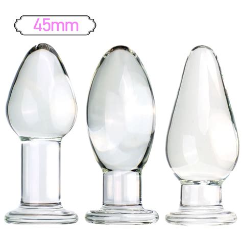45mm Crystal Butt Plug Vagina Ball Big Pyrex Glass Anal Bead Anus