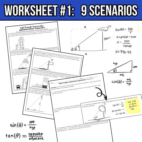 Real World Trig Ratios And Right Triangle Trigonometry Applications For