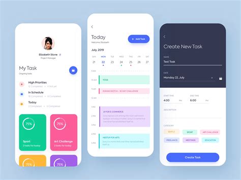 Mobile Application Task Planner By Outcrowd Mobile App Design Inspiration Android App
