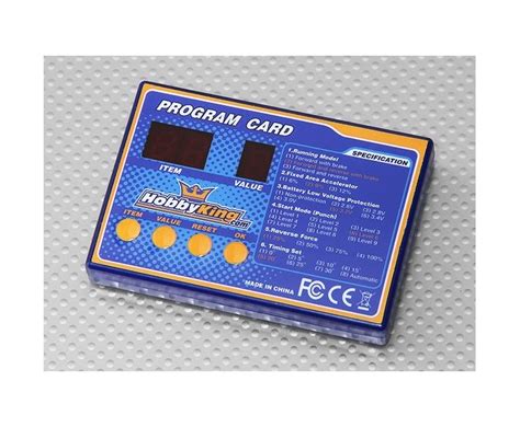 Hobbyking Boat Esc Programming Card