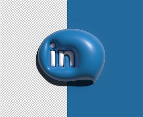 Linkedin 소셜 미디어 로고 3d 투명 Psd 파일 무료 Psd 파일