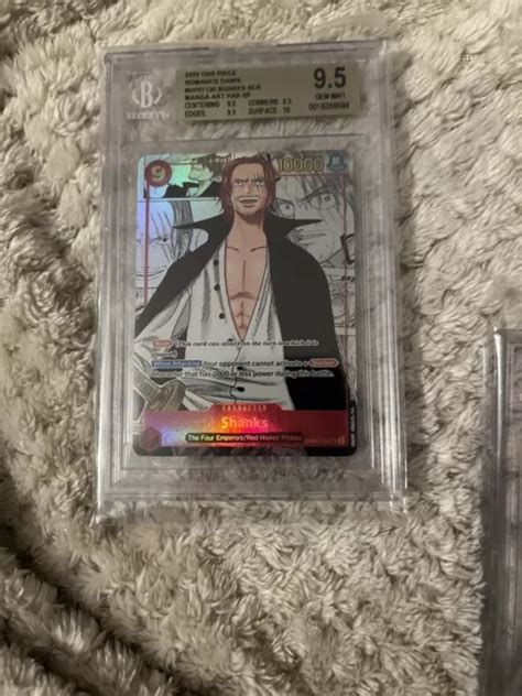 Shanks Manga Alt Art One Piece Tcg Romance Dawn Op01 120 Bgs 95 Eng