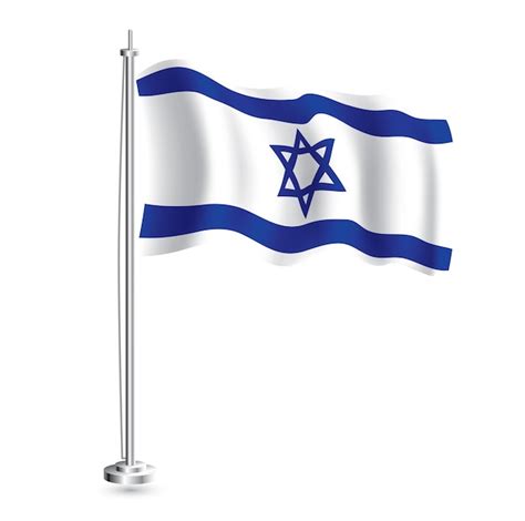 Premium Vector Israeli Flag Isolated Realistic Wave Flag Of Israel