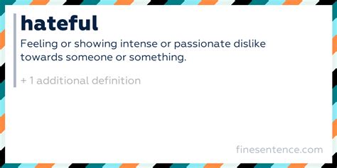 Hateful Definition Meaning And Examples In English