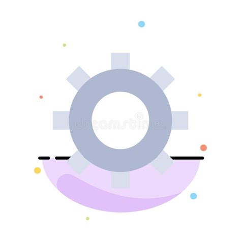 Cogs Gear Setting Abstract Flat Color Icon Template Stock Vector