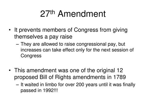 27th Amendment Definition