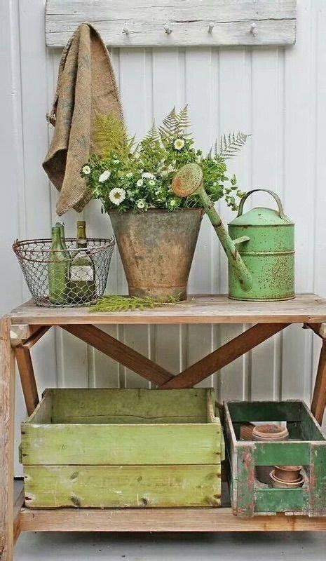 Green Garden Goods Vintage Garden Decor Shabby Chic Garden Rustic