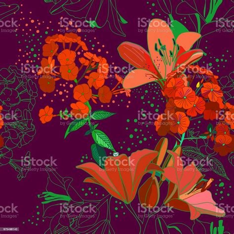 백합 및 Phloxes 0명에 대한 스톡 벡터 아트 및 기타 이미지 0명 계절 꽃 꽃의 구조 Istock