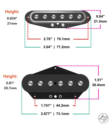 Pickup Dimensions Fralin Pickups Pickup Dimensions Fralin Pickups