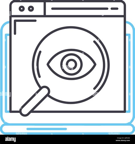 Monitoring Line Icon Outline Symbol Vector Illustration Concept Sign