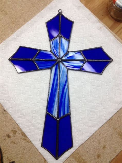 Stained Glass Cross Suncatcher