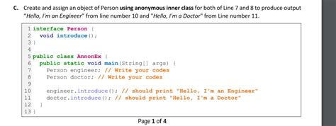 Solved C Create And Assign An Object Of Person Using Chegg