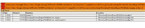 Error At Select Awql Issue Googleads Googleads Php Lib Github