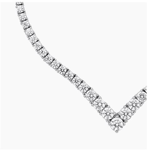 Diamond Tennis Necklace In 18k White Gold