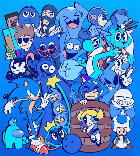 Artstation Cartoon Characters With Blue