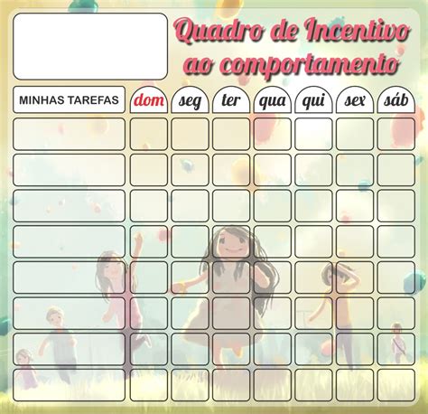 Quadro De Incentivo Para Imprimir Quadro De Incentivo