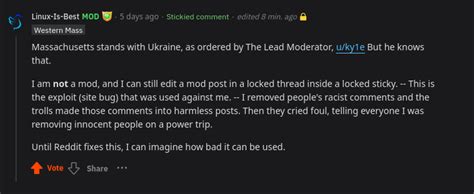 A Non Mod Can Edit A Mod Post In A Locked Thread Inside A Locked Sticky R Bugs