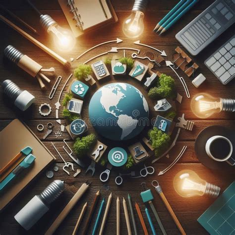 Key Elements Recycled Materials Energy Efficient Lighting And A Stock