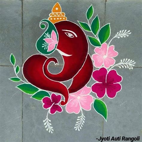 10 Lord Ganesha Rangoli Designs 2024 K4 Craft