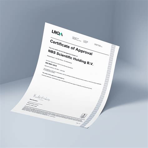 Iso 9001 Certification Nbs Scientific Uk