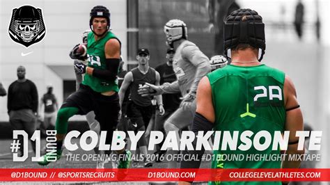 Colby Parkinson Te 1st Team The Opening 2016 D1bound Highlights Oaks Christian Ca Youtube