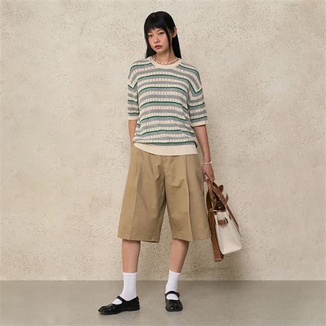 코튼 버뮤다 팬츠 베이지 감도 깊은 취향 셀렉트샵 29cm