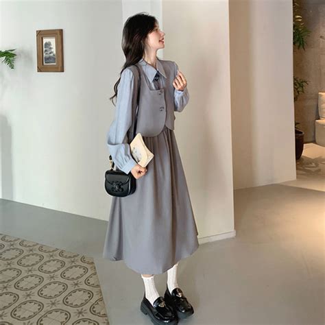 现货主推学院风假三件套送胸花b馆2楼3通道231浙宝220a1075 杭州女装网