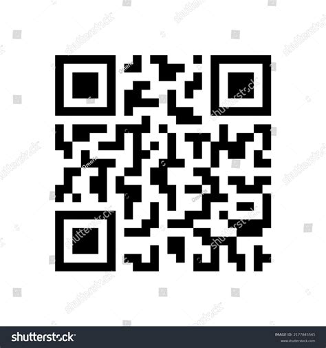 Qr Code Square Icon Black Qr Stock Vector Royalty Free 2177845545