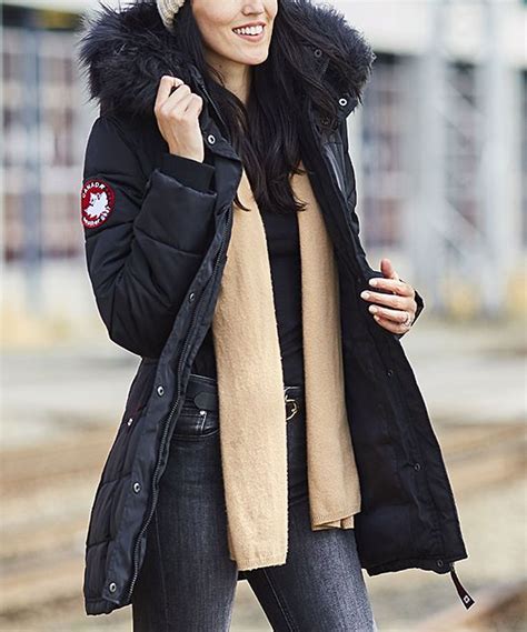 Black Waist Panel Faux Fur Hood Long Puffer Coat Plus Weather A