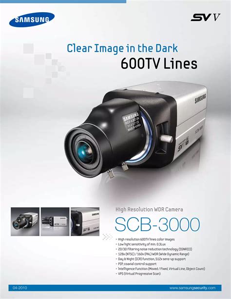 Samsung Techwin Scb 3000 Data Sheet Pdf