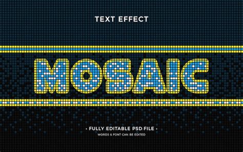 Premium Psd Mosaic Text Effect