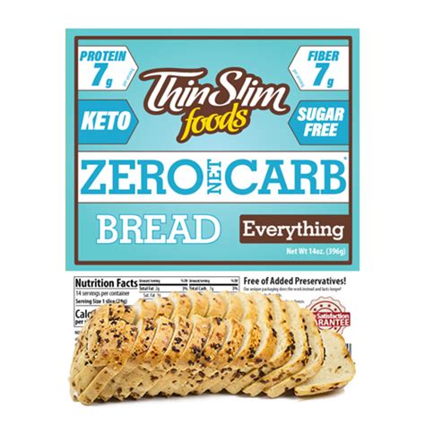 Zero Net Carb Low Carb Keto Bread Everything Inside Thinslim Foods Thinslim Foods Low
