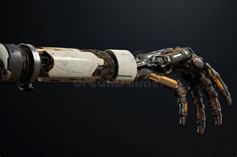 Metal Weapon Futuristic Cyborg Black White Robot Gun Artificial