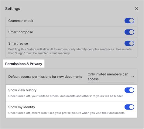 Check Document Information And Configure Privacy Settings