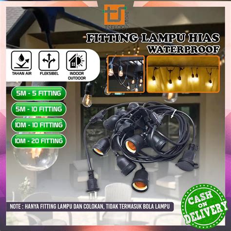 Jual Ofm C955 Kabel Fitting Lampu Gantung Outdoor 10 Meter 10 Fitting