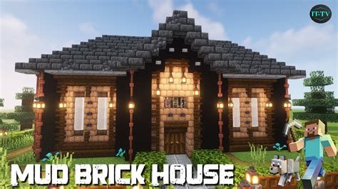 How To Build A Mud Brick House In Minecraft Tutorial Youtube