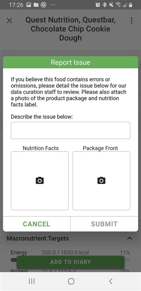 Mobile Report An Issue Cronometer