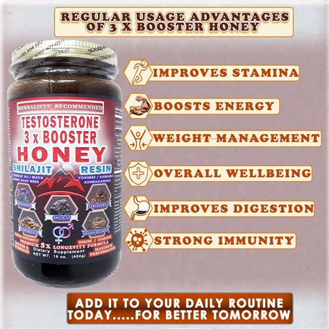 Libido Testosterone Booster Herbal Honey Blend Raw Etsy