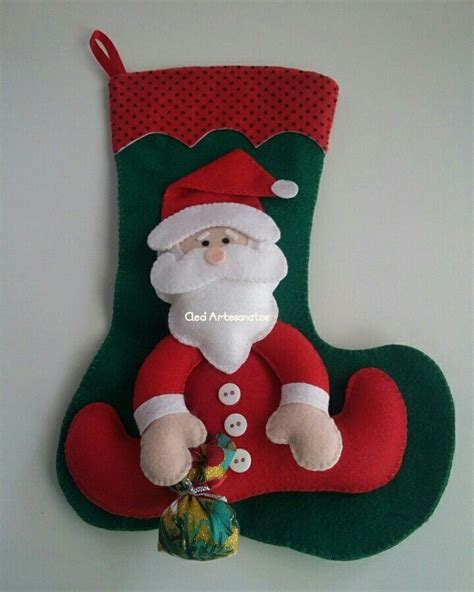 Moldes De Pap Noel En Fieltro Con Plantillas Ad Decora Es De Natal De Feltro Botas De
