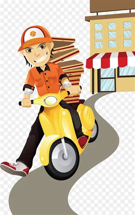 外卖小哥骑电动车送餐png图片素材下载图片编号qwbgrley 免抠素材网