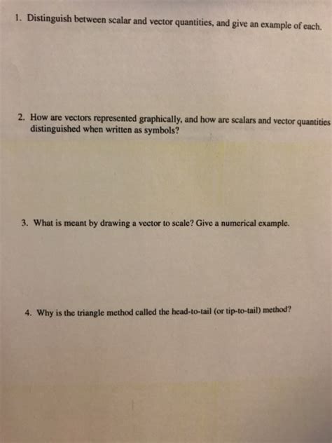 Solved Distinction Between Scalar And Vector And Give An