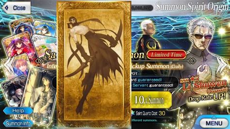 Fgo Interlude Campaign Part 9 Li Shuwen Assassin Rolls Youtube