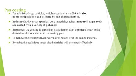 Microencapsulation Unit 2 Novel Drug Delivery System Pptx Physics