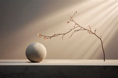 Premium Ai Image Minimalistic Monochrome Still Life Composition Copy