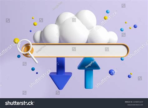 Search Bar Cloud Service Information Storage Stock Illustration
