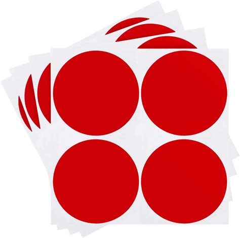 2 Inch Round Label Permanent Color Code Dot Stickers High Visibility
