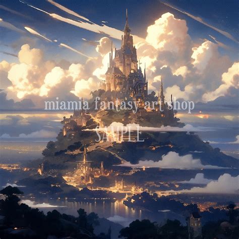 お城のある風景 ファンタジー背景素材 Miamia Fantasy Art Shop【商用で使えるファンタジー背景】フリー・有料素材