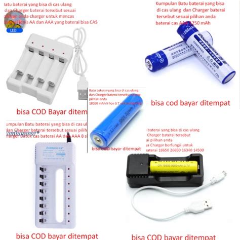 Jual Kumpulan Batu Baterai Yang Bisa Di Cas Ulang Dan Charger Baterai Tersebut Sesuai Pilihan