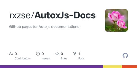 Autoxjs Docs Documentation Md At Main Rxzse Autoxjs Docs Github
